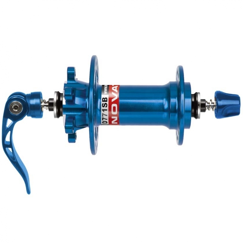 Butuc fata Novatec D77SB1/A albastru pe disc - BikeCentral.ro